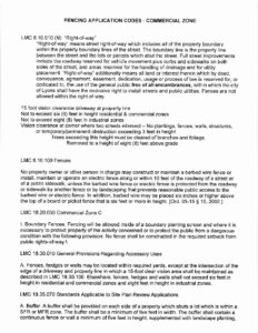 Fence Code Commercial - City of Lyons