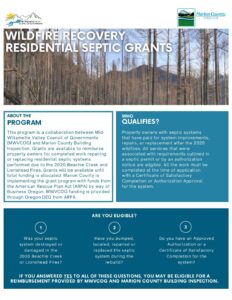 Residential Wildfire Septic Recovery Joint Grant Flyer (Version 1.6 ...